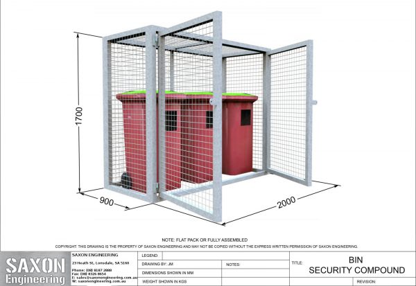 Rubbish Bin Cages – Saxon Engineering