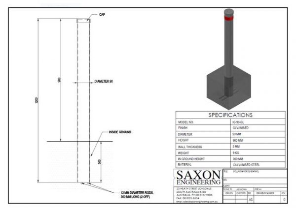 Bollards : In Ground – Saxon Engineering