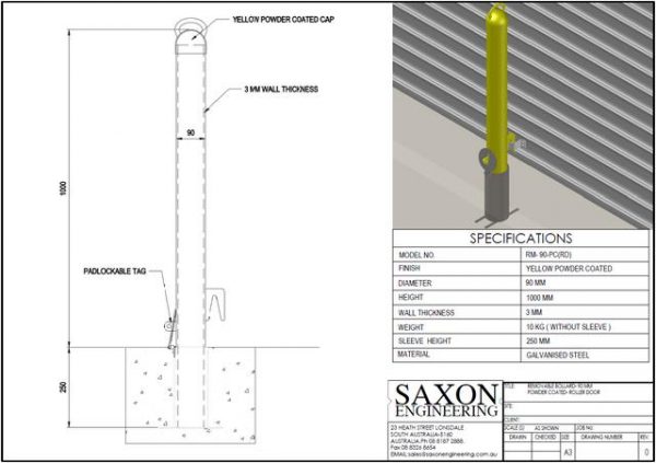 Bollards : Removable – Saxon Engineering